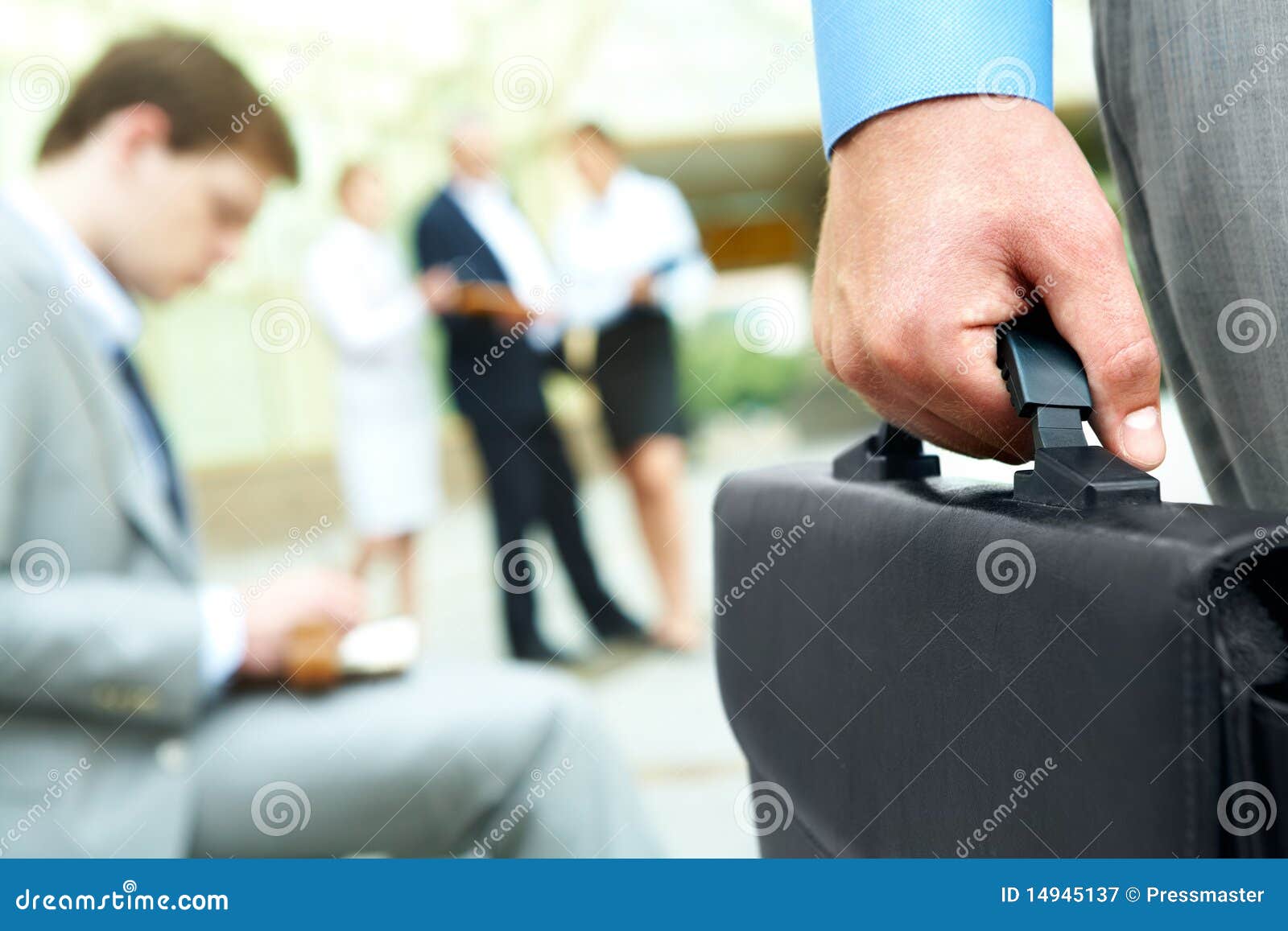 Hand with briefcase stock image. Image of finger, close - 14945137