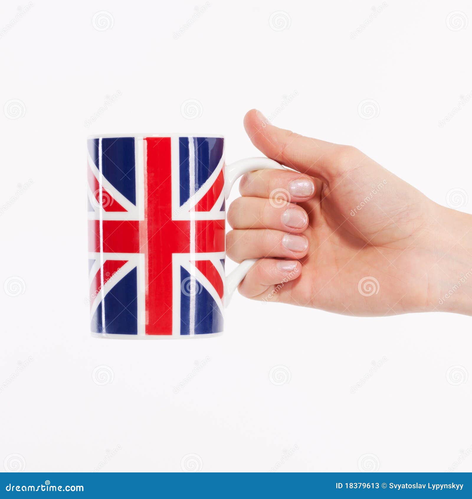 Hand with british cup stock image. Image of coffee, caucasian - 18379613