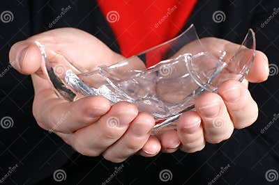 Hand with broken glass stock image. Image of body, broken - 9110609
