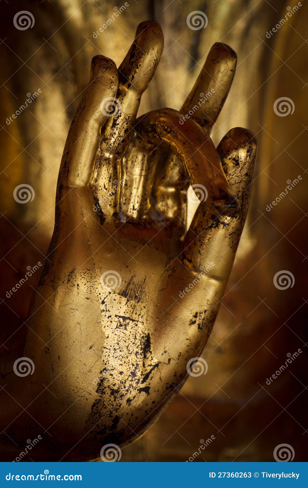 Hand of Buddha. stock image. Image of ancient, prayer - 27360263