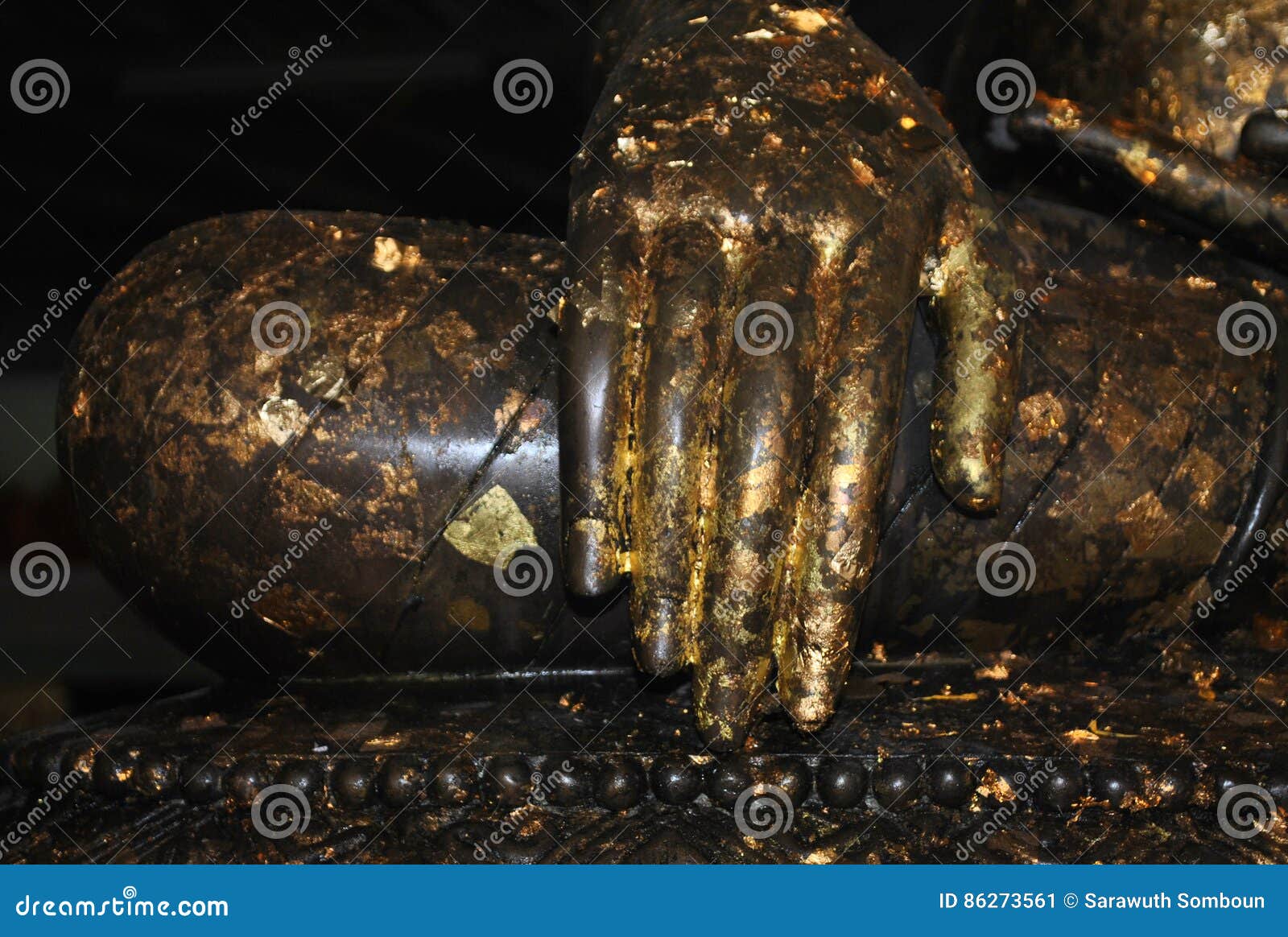 Hand of Buddha Brass Statue in Temple Thailand Editorial Photo - Image ...
