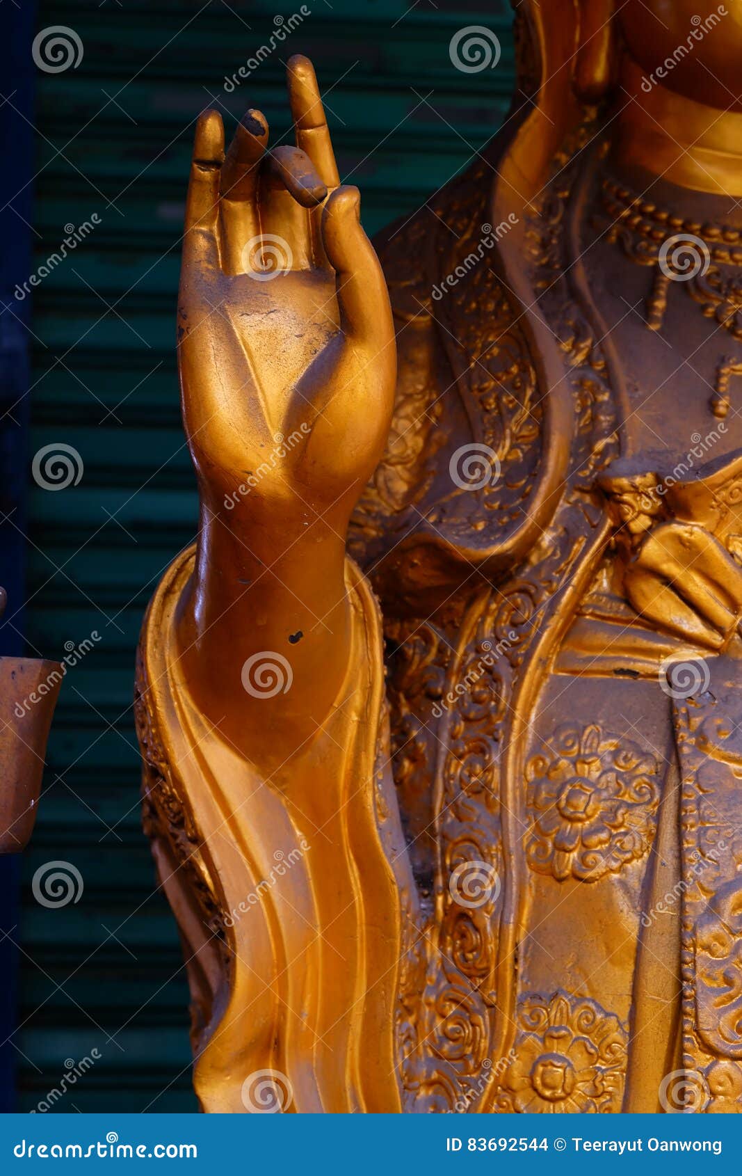 Hand Buddha statue i stock photo. Image of temple, decoration - 83692544