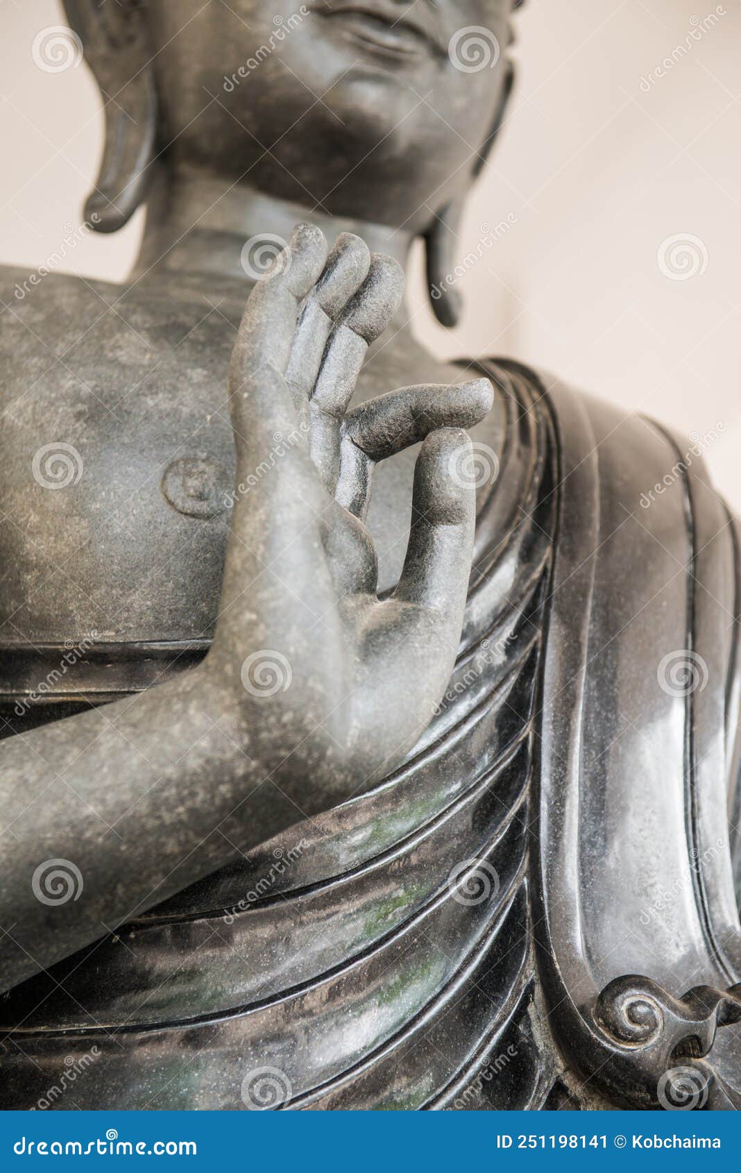 Hand of Buddha Statue stock image. Image of calm, thailand - 251198141