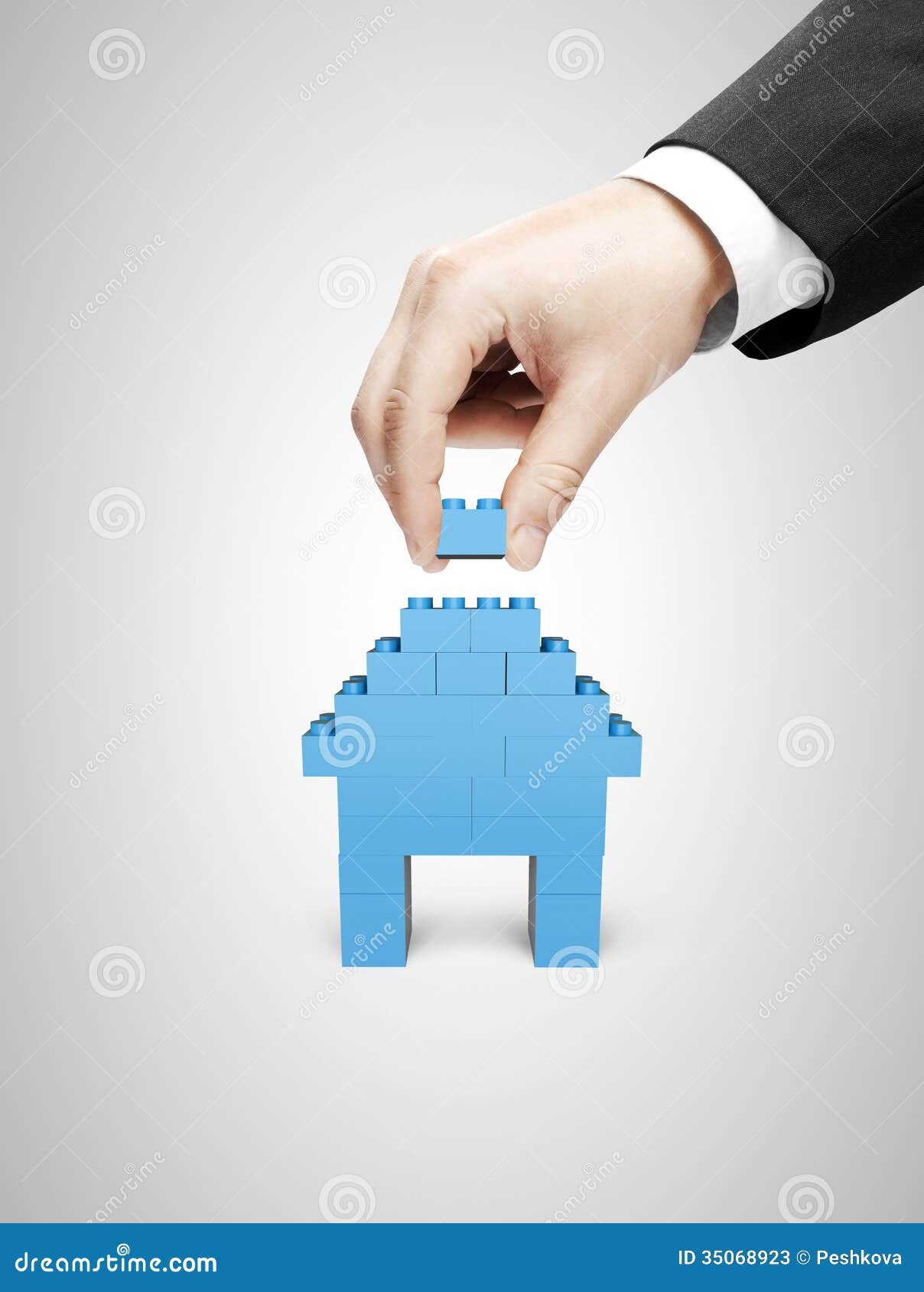 Hand build house stock image. Image of education, conctructor - 35068923