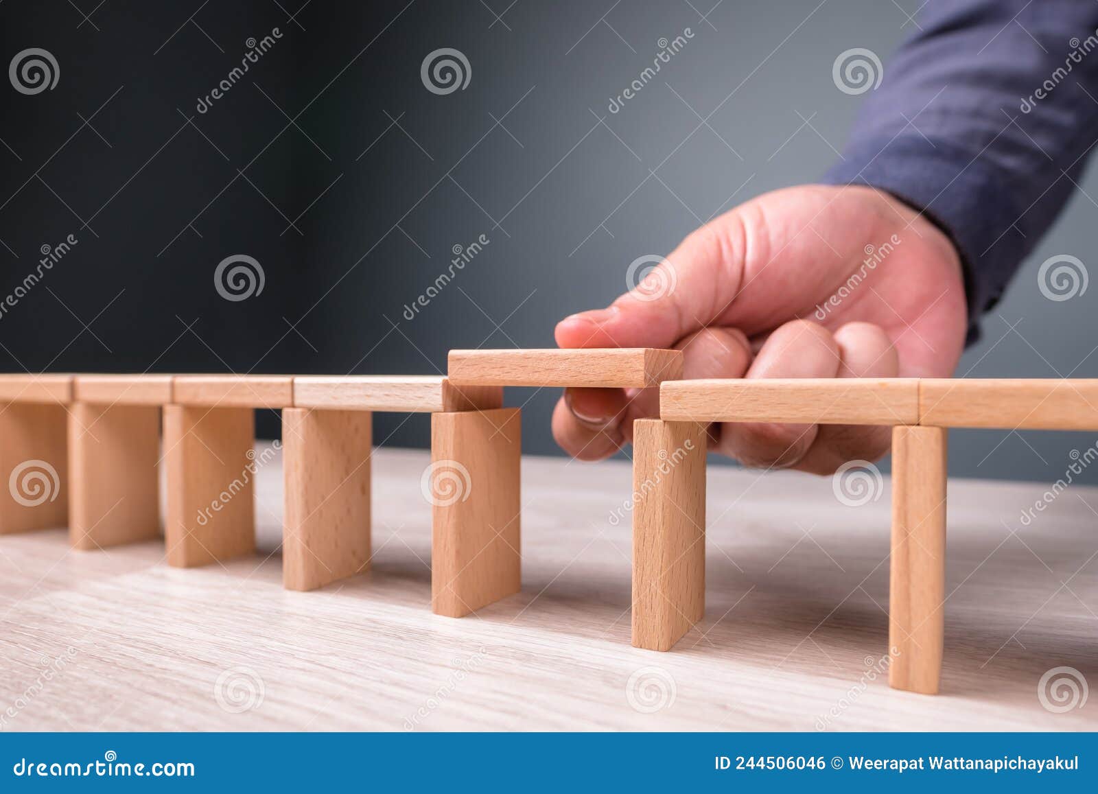 Add a Bridge between the Gap Stock Photo - Image of finish, helpful ...