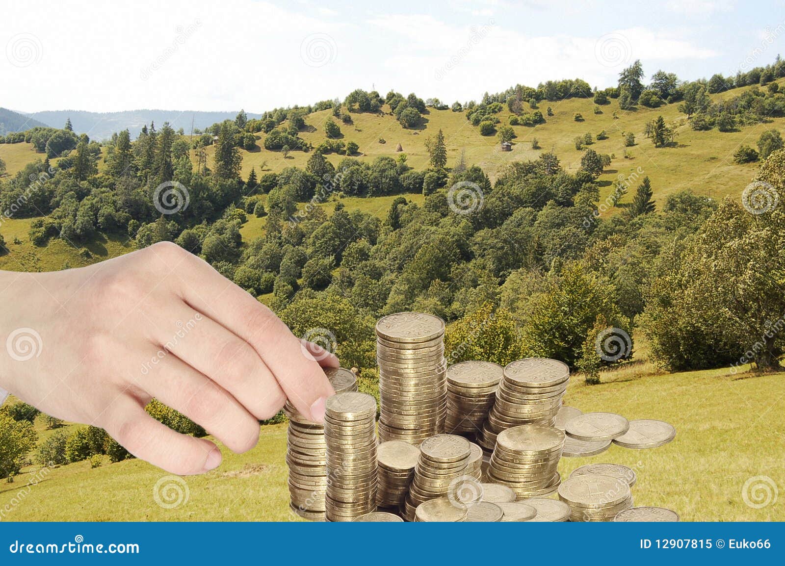 Hand building towers stock image. Image of holding, hands - 12907815