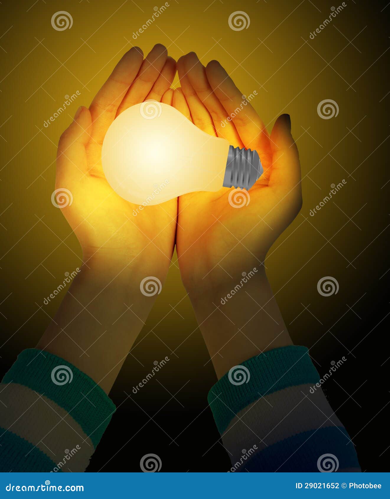 Hand and bulbs stock photo. Image of lighting, lightbulb - 29021652