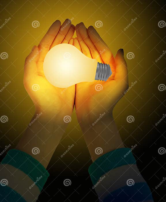 Hand and bulbs stock photo. Image of lighting, lightbulb - 29021652
