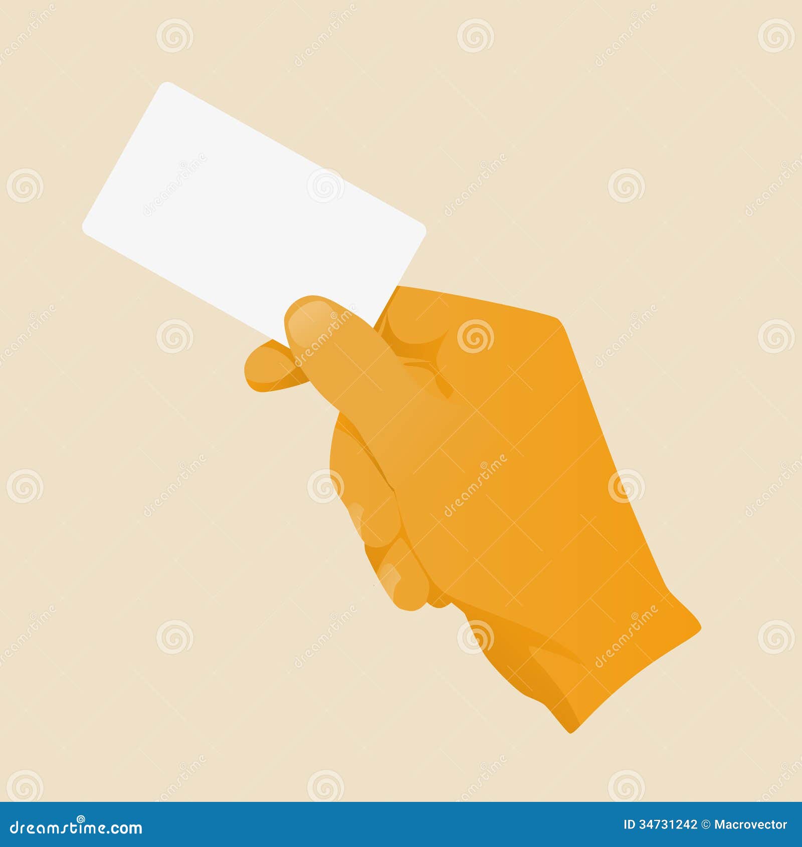 Hand business card stock vector. Illustration of element - 34731242