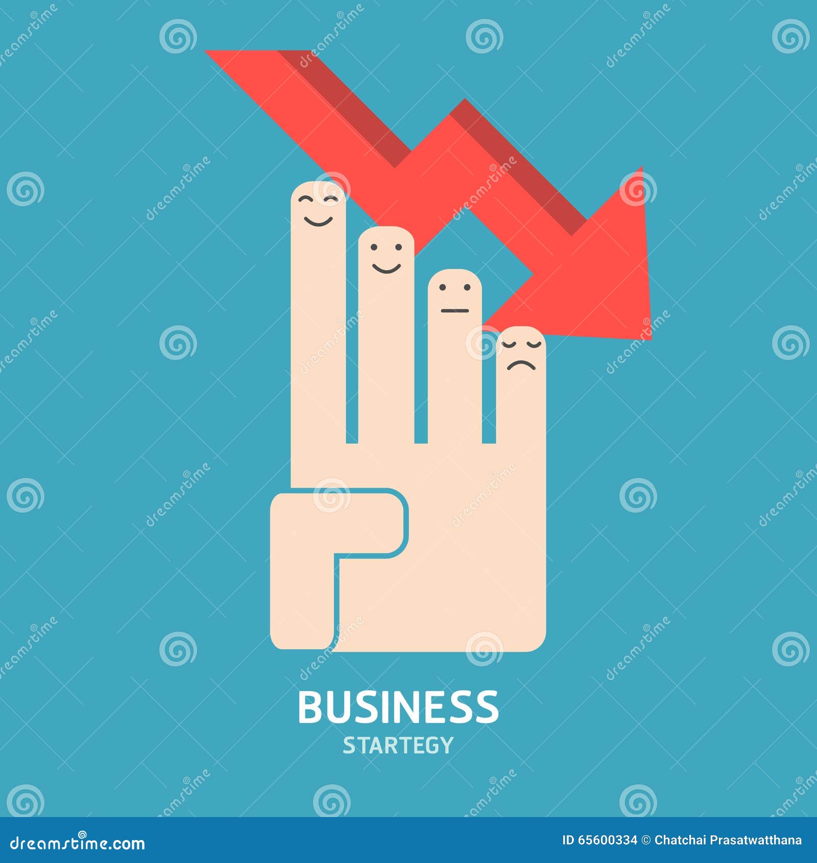 Hand business down graph stock vector. Illustration of hand - 65600334