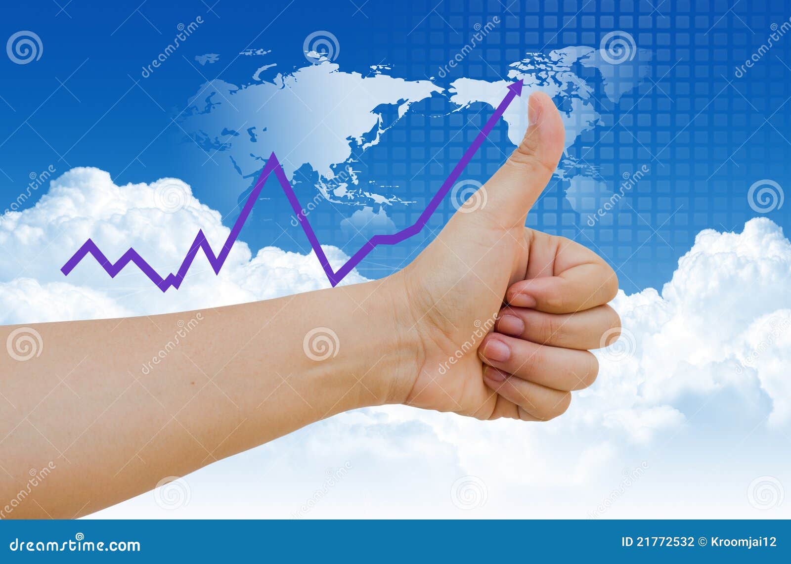 Hand business graph stock photo. Image of blue, finance - 21772532