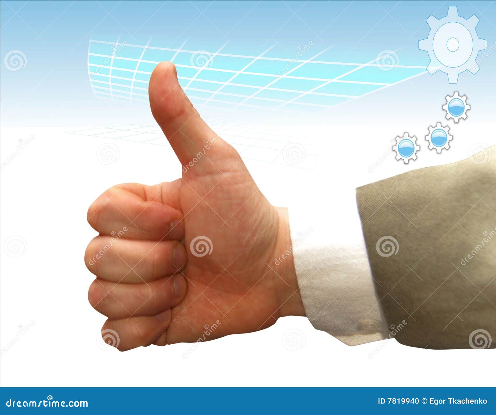 Hand of the Businessman, the Big Finger. Stock Photo - Image of achieve ...