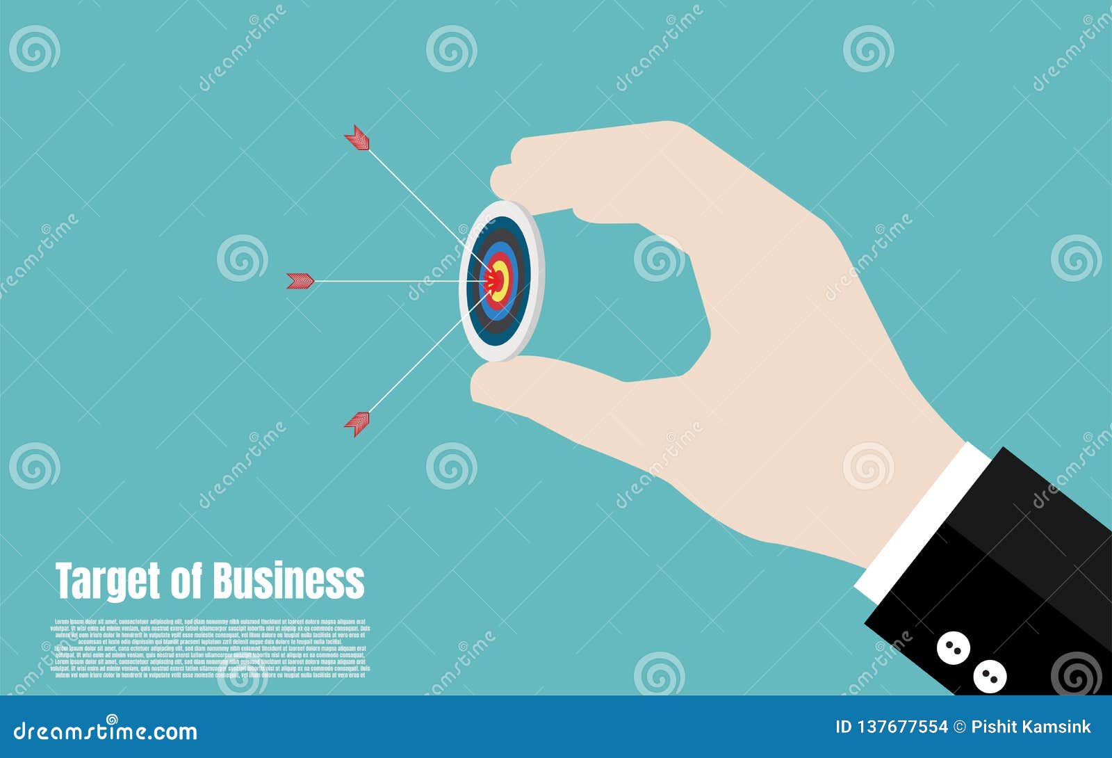 Hand of Businessman Hold Target with Arrow Stock Vector - Illustration ... Hand of Businessman Hold Target with Arrow Stock Vector - Illustration ...