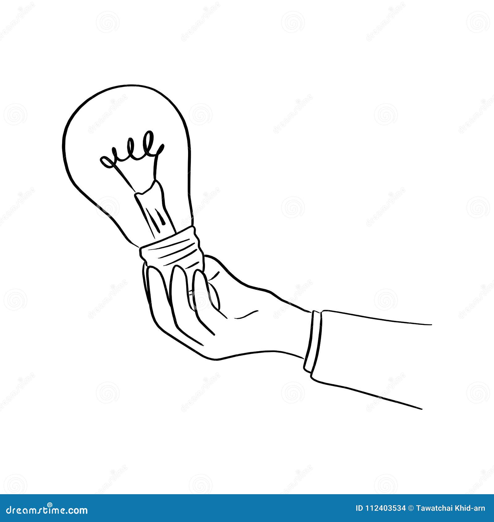 Hand of Businessman Holding Bulb Light Vector Illustration Sketch Hand ... Hand of Businessman Holding Bulb Light Vector Illustration Sketch Hand ...