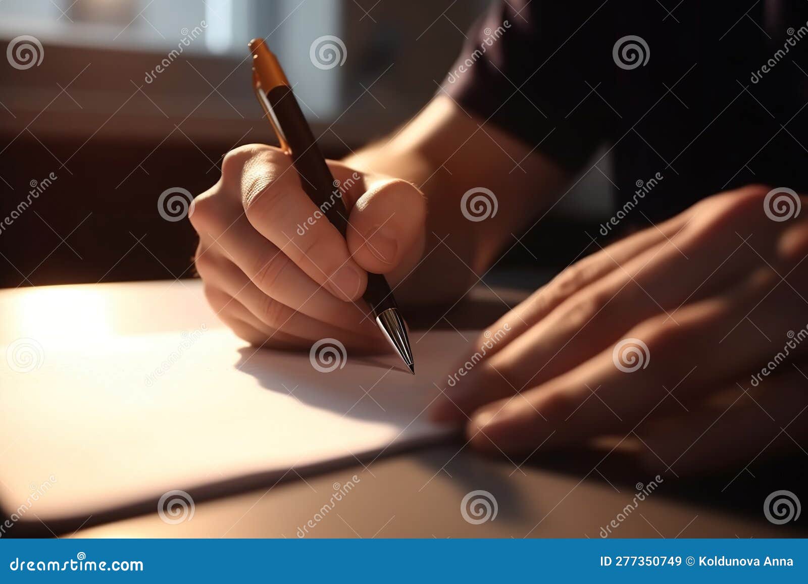 Hand of a Businessman Holding a Pencil is Taking Notes , Created with ...