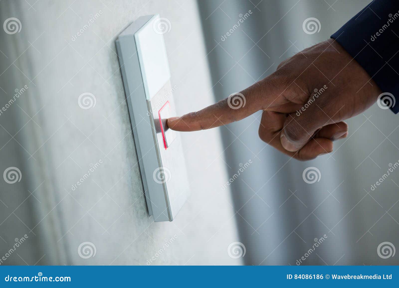 Hand of a Businessman Pressing the Button in an Elevator Stock Photo ...