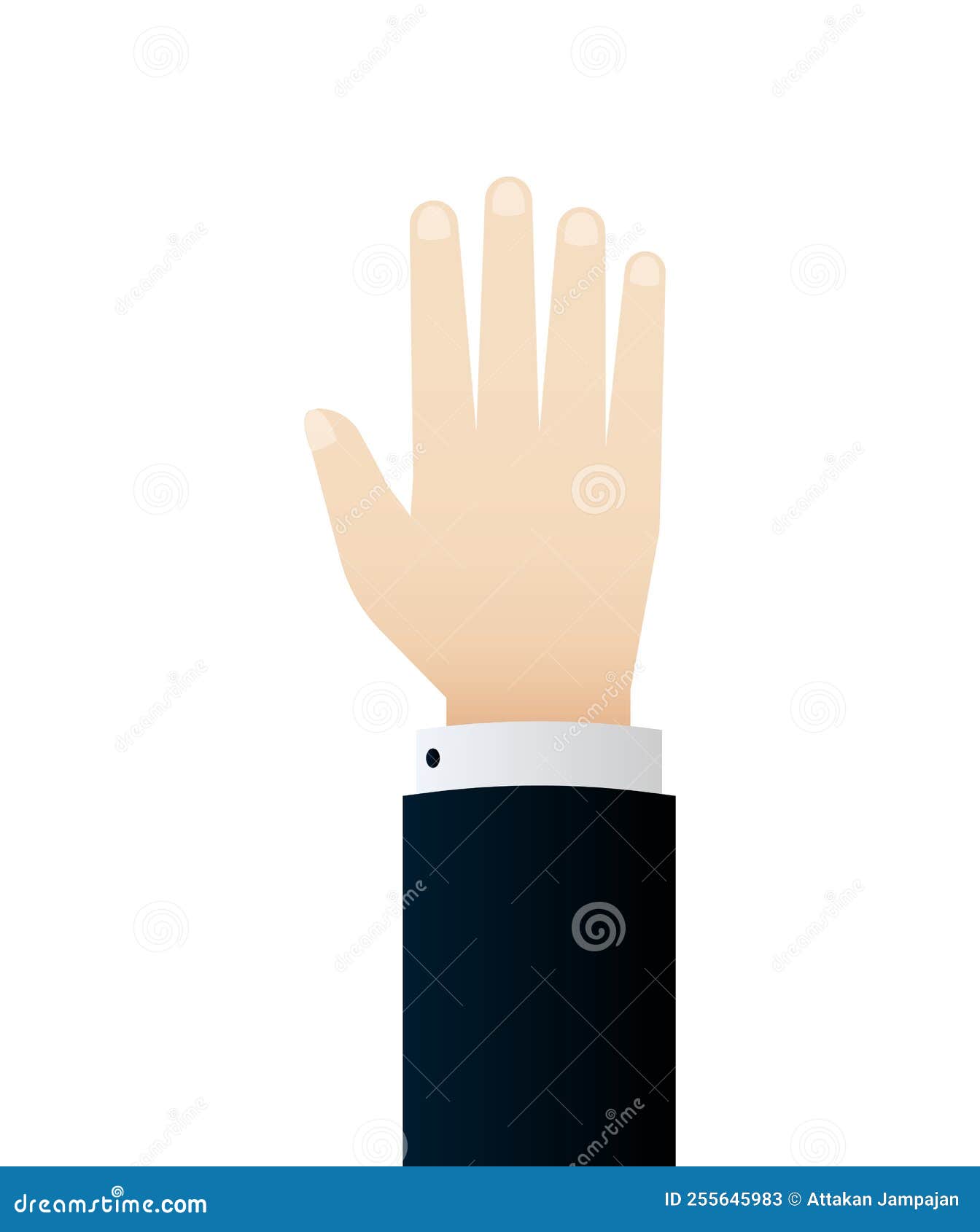 The Hand of Businessman that Raises Up, Vector. Stock Vector ...