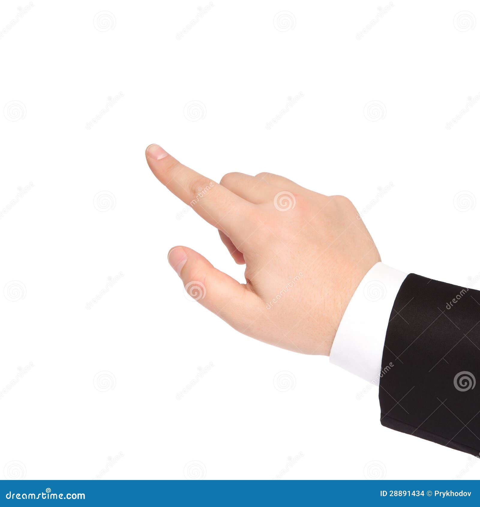Hand of a Businessman Shows the Direction Stock Photo - Image of human ...