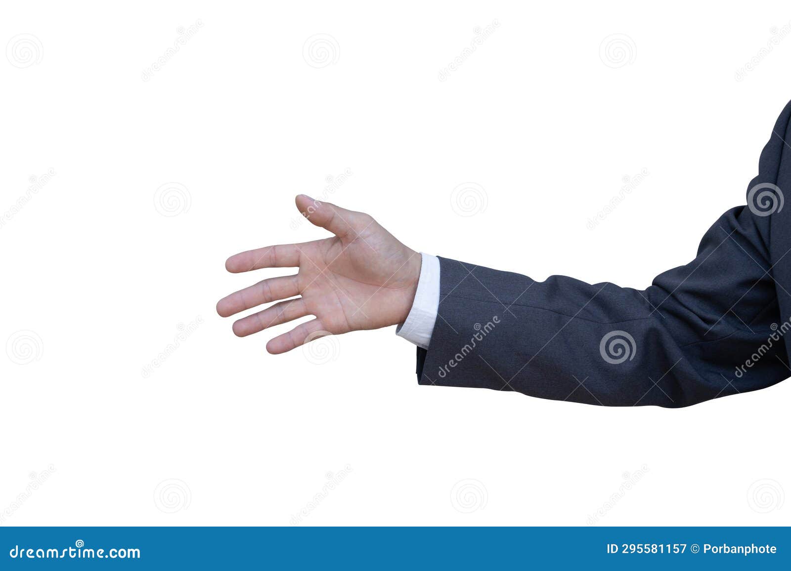Hand of Businessman in Suit Gestures Isolated on Transparent Background ...