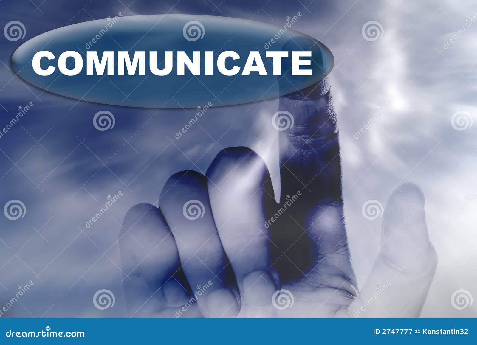 Hand and button stock image. Image of communicate, hand - 2747777