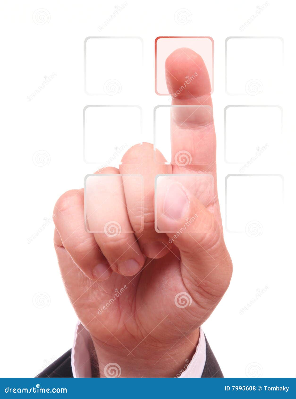 Hand with buttons stock photo. Image of metaphor, isolated - 7995608