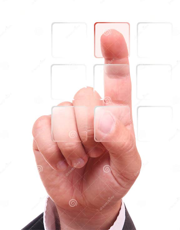 Hand with buttons stock photo. Image of metaphor, isolated - 7995608