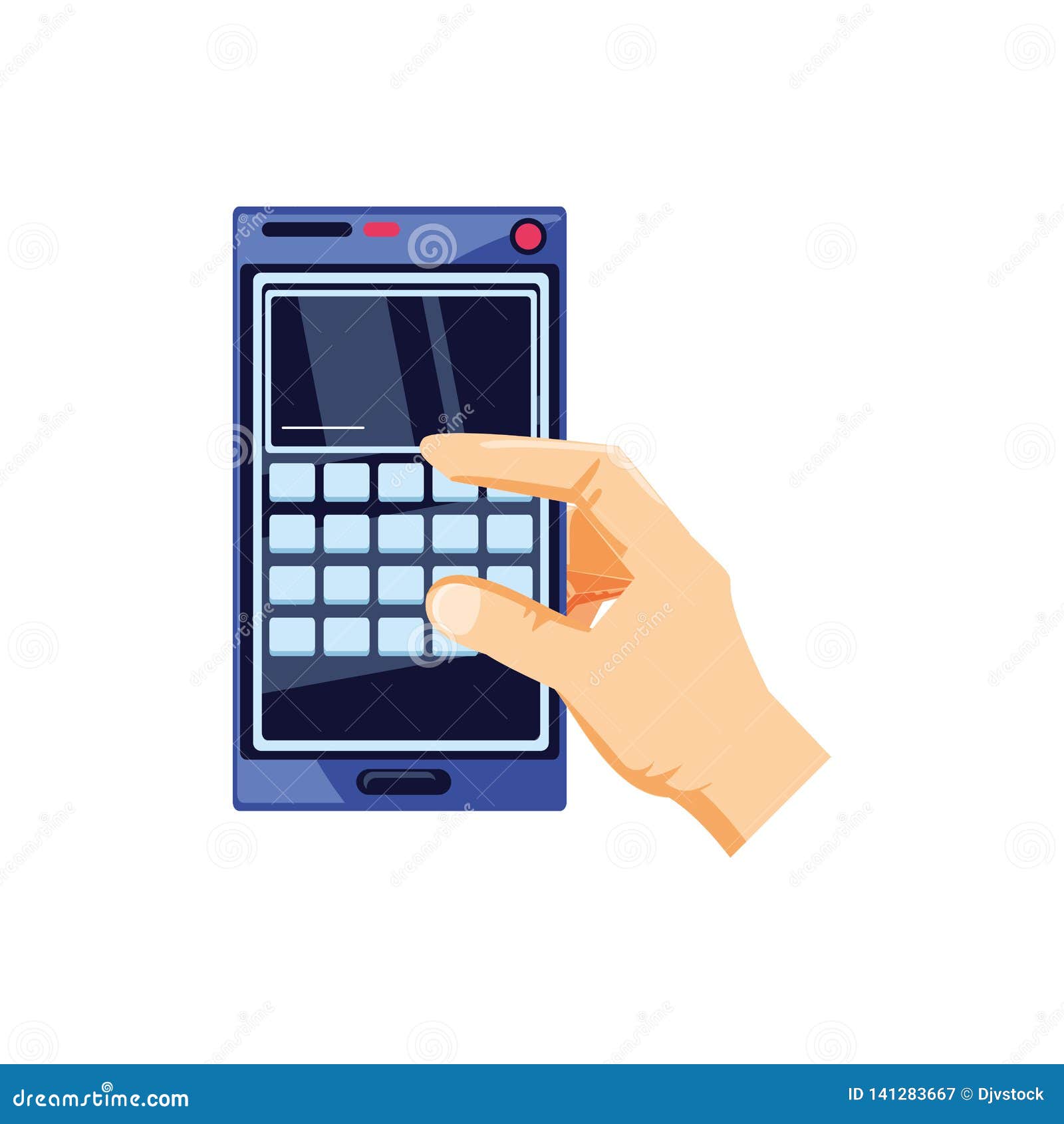 Hand with Calculator Math Finance Icon Stock Vector - Illustration of ...