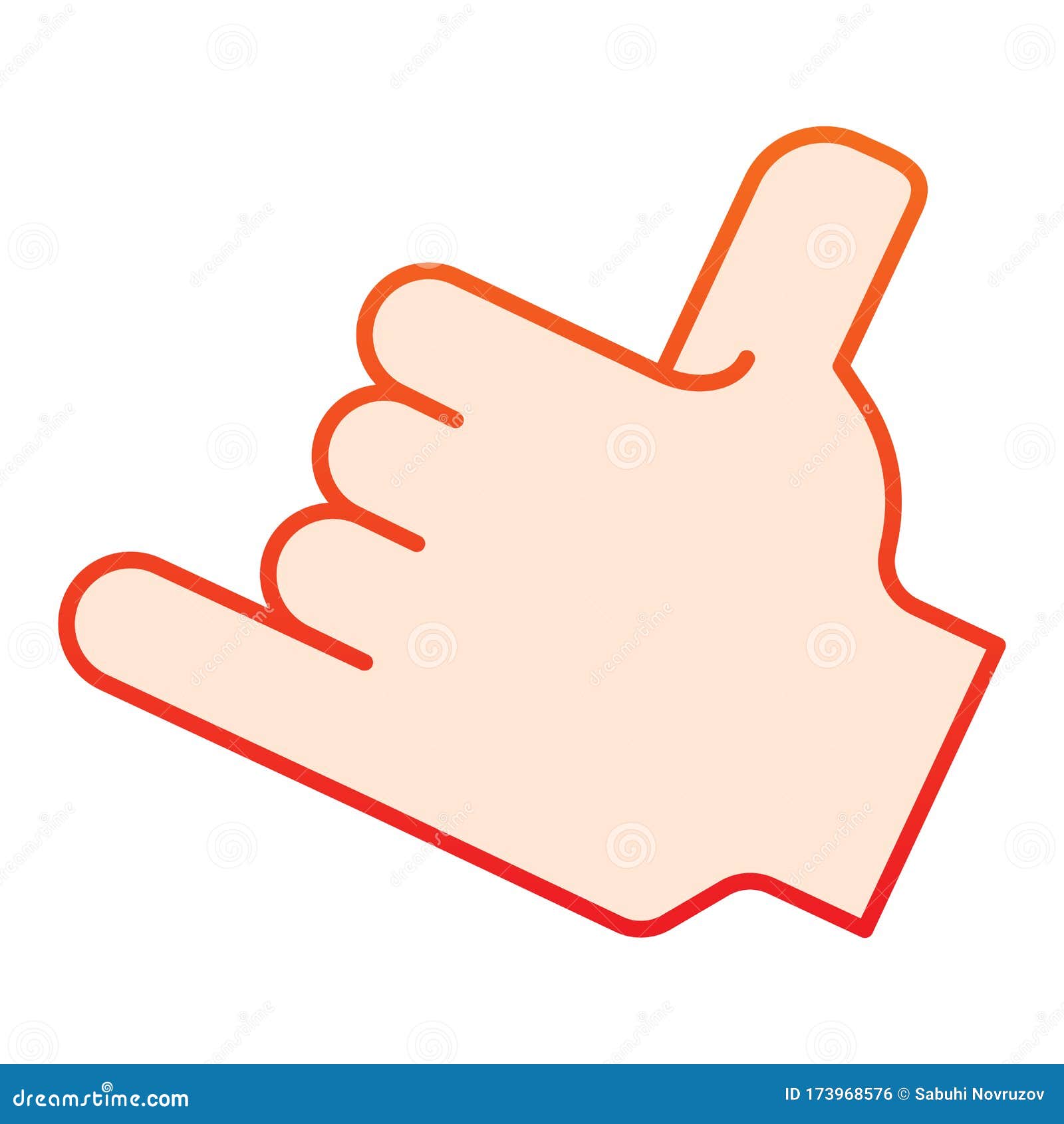 Hand Call Gesture Flat Icon. Call Me Gesture Vector Illustration ...