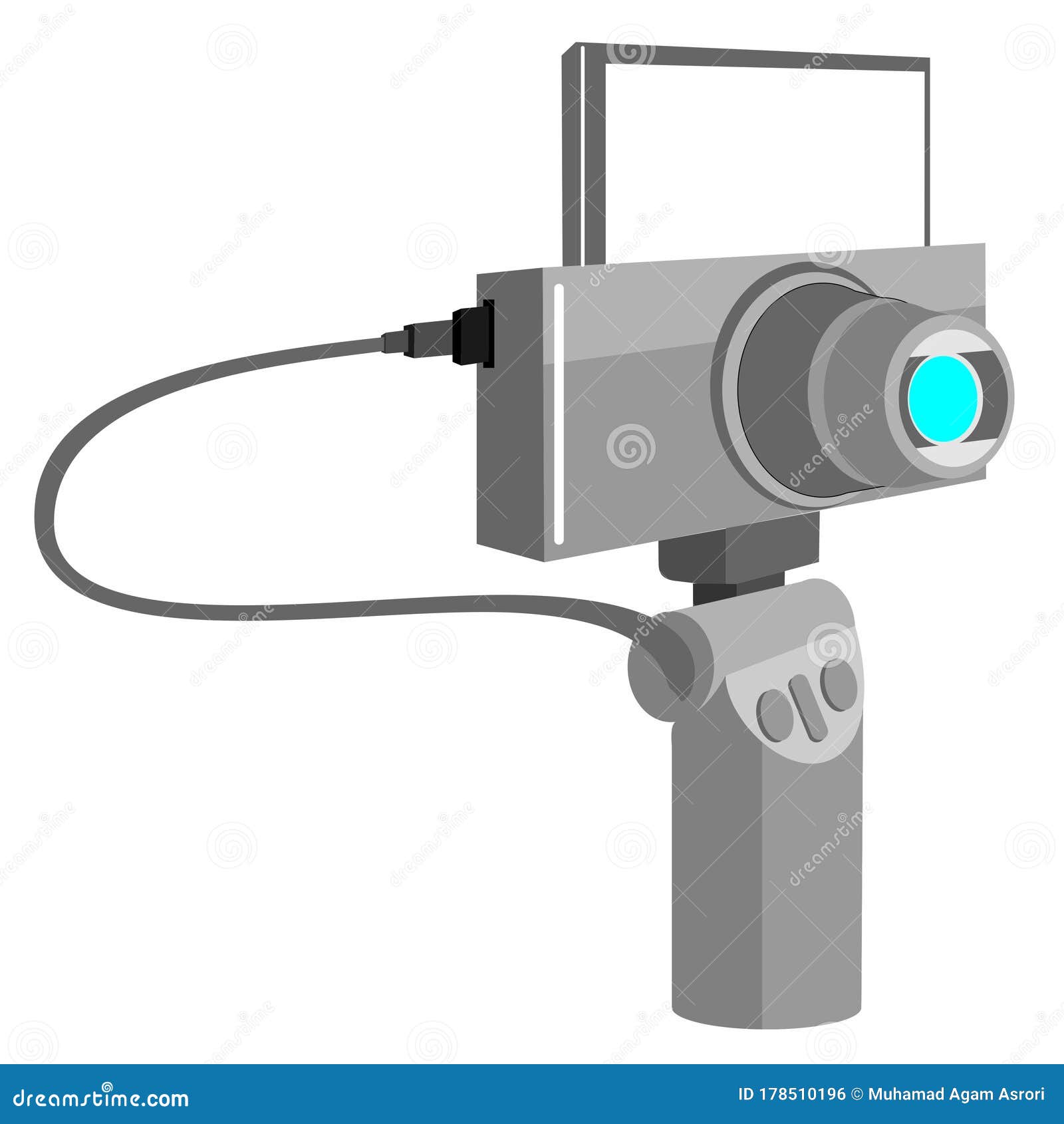 Simple Illustration of Hand Camera for Vlogger Stock Illustration ...