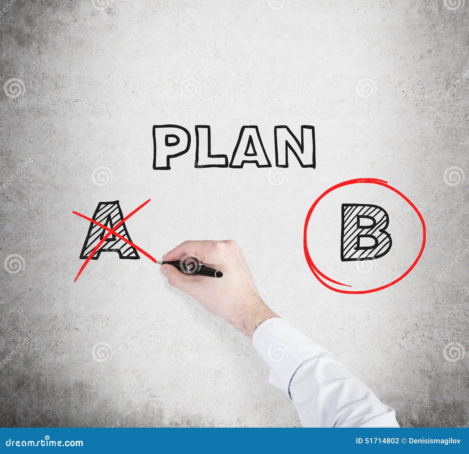 Hand cancels plan a stock illustration. Illustration of crossed - 51714802