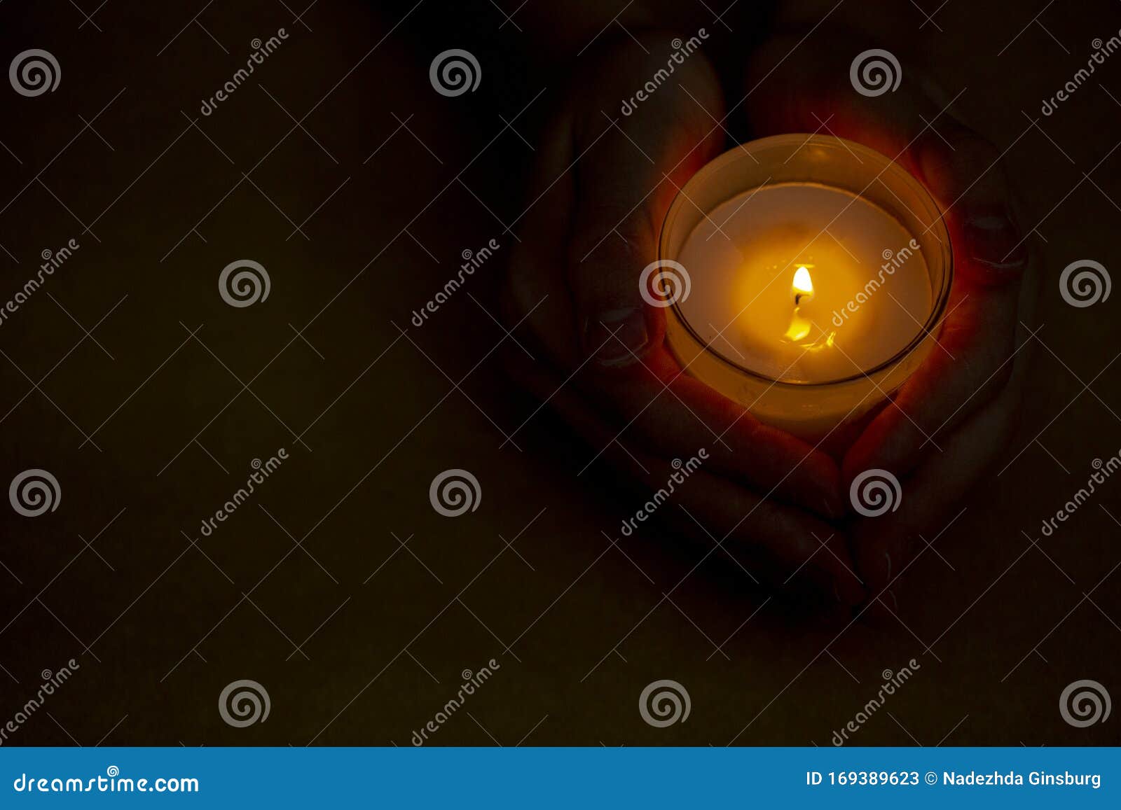 Hand with a Candle in the Dark Stock Image - Image of candle, festivity ...