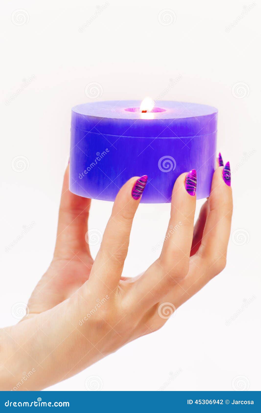 Hand with candle stock photo. Image of color, burning - 45306942