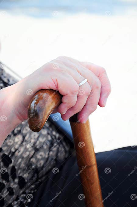 Hand on cane stock photo. Image of elderly, fingers, disability - 16929554