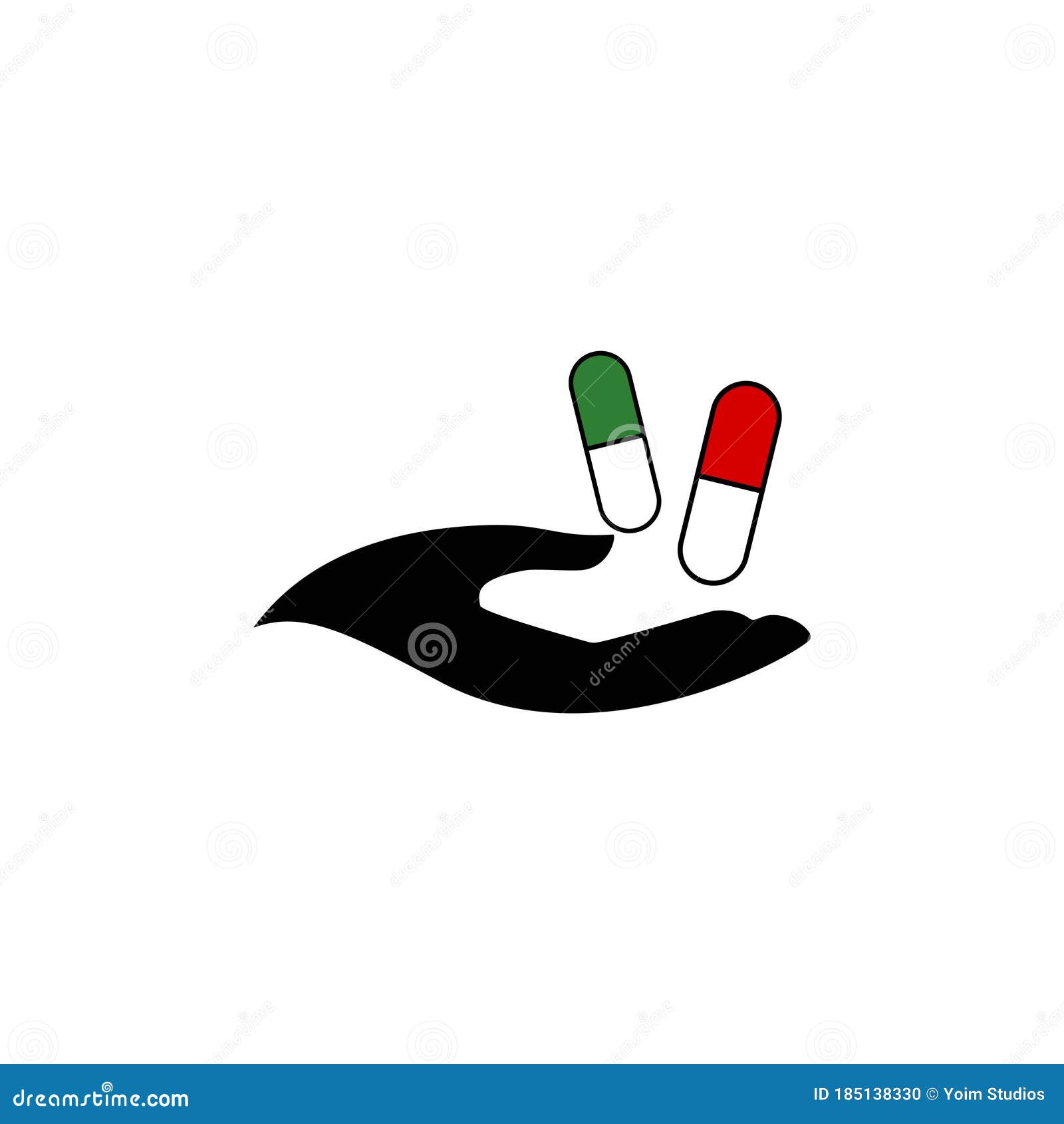 Hand Capsule Vector Design Template Illustration Stock Vector ...