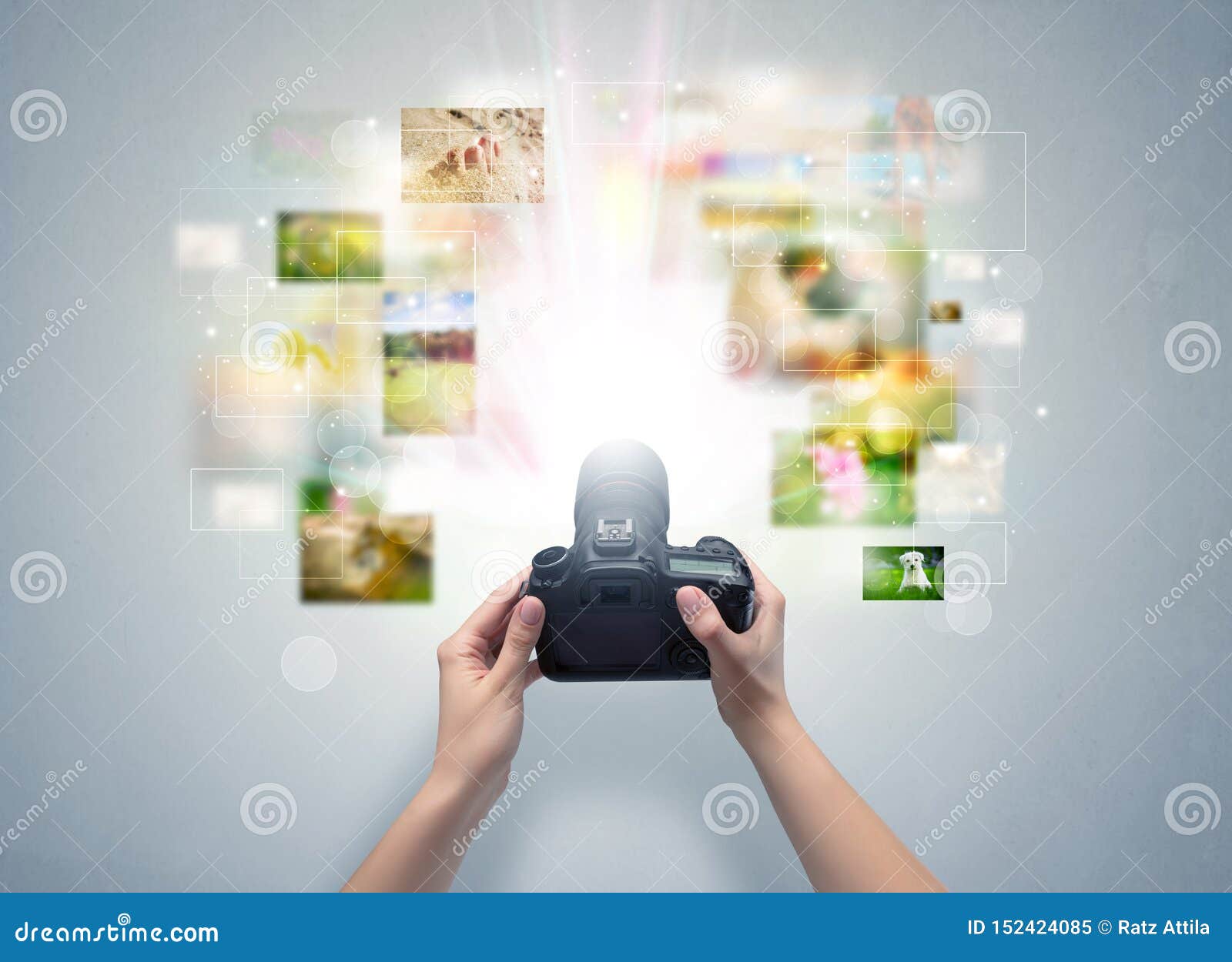 Hand Captures Life Events with Digital Camera Stock Image - Image of ...