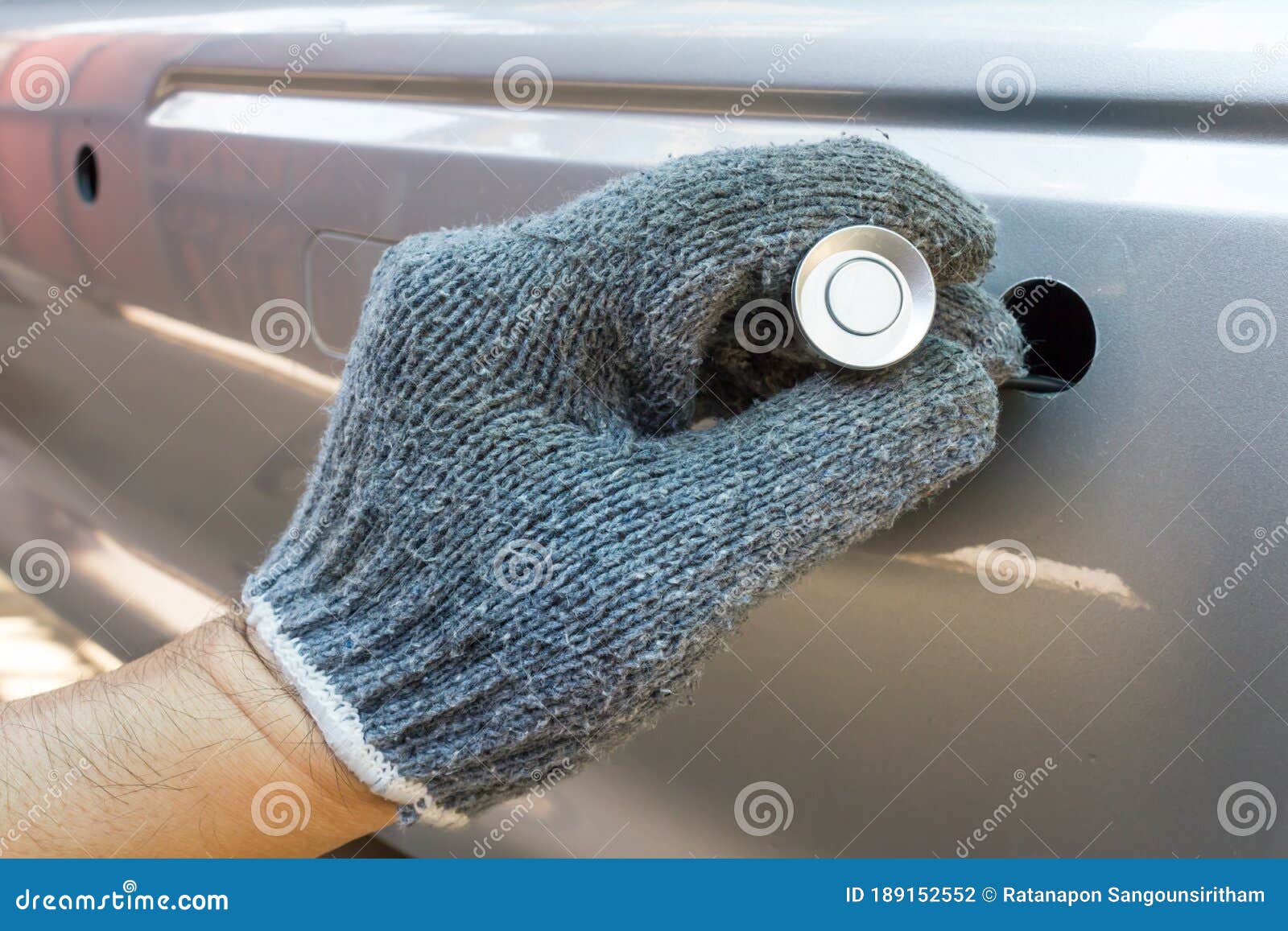 Hand with Car Ultrasonic Parking Sensor Stock Photo - Image of parking ...