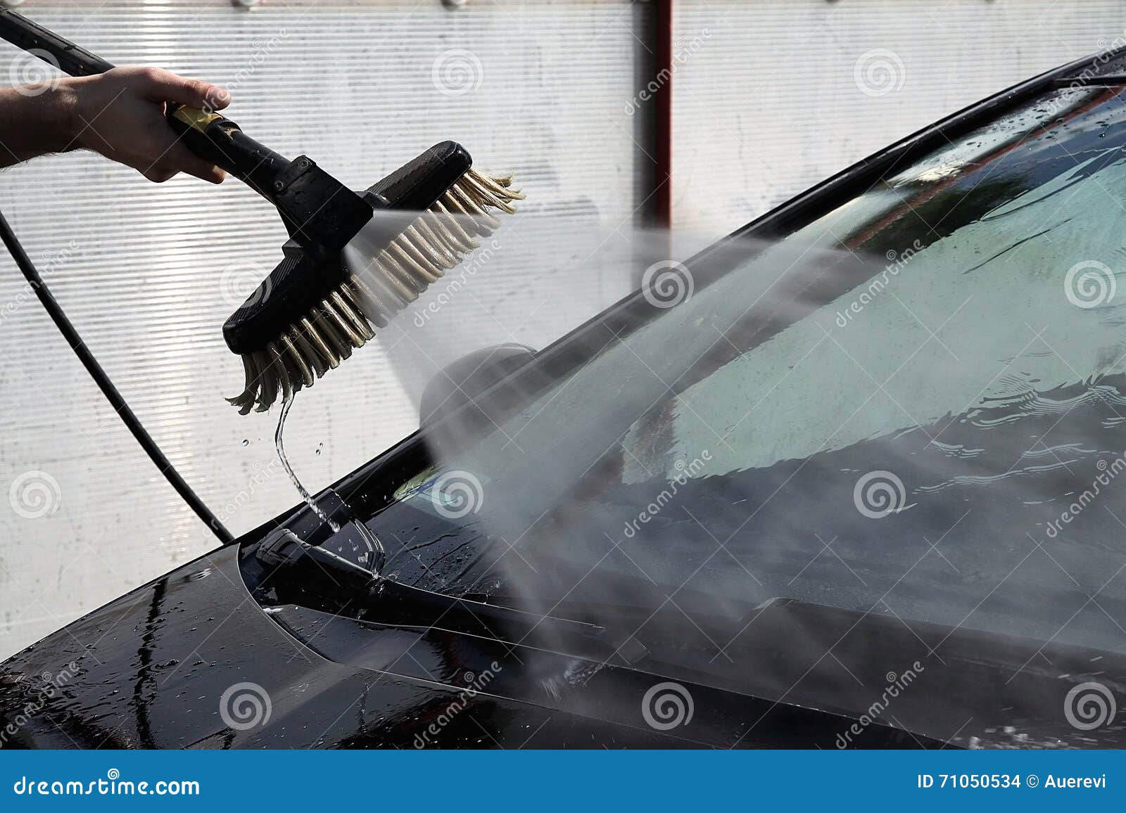 Hand car wash stock photo. Image of horizontal, brushing - 71050534