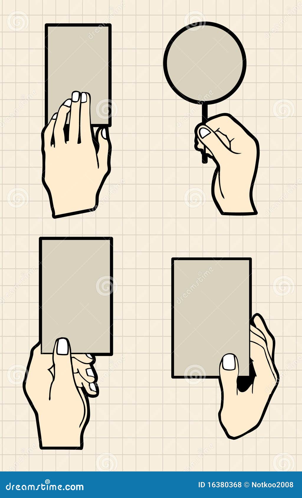 Hand card stock vector. Illustration of giving, message - 16380368