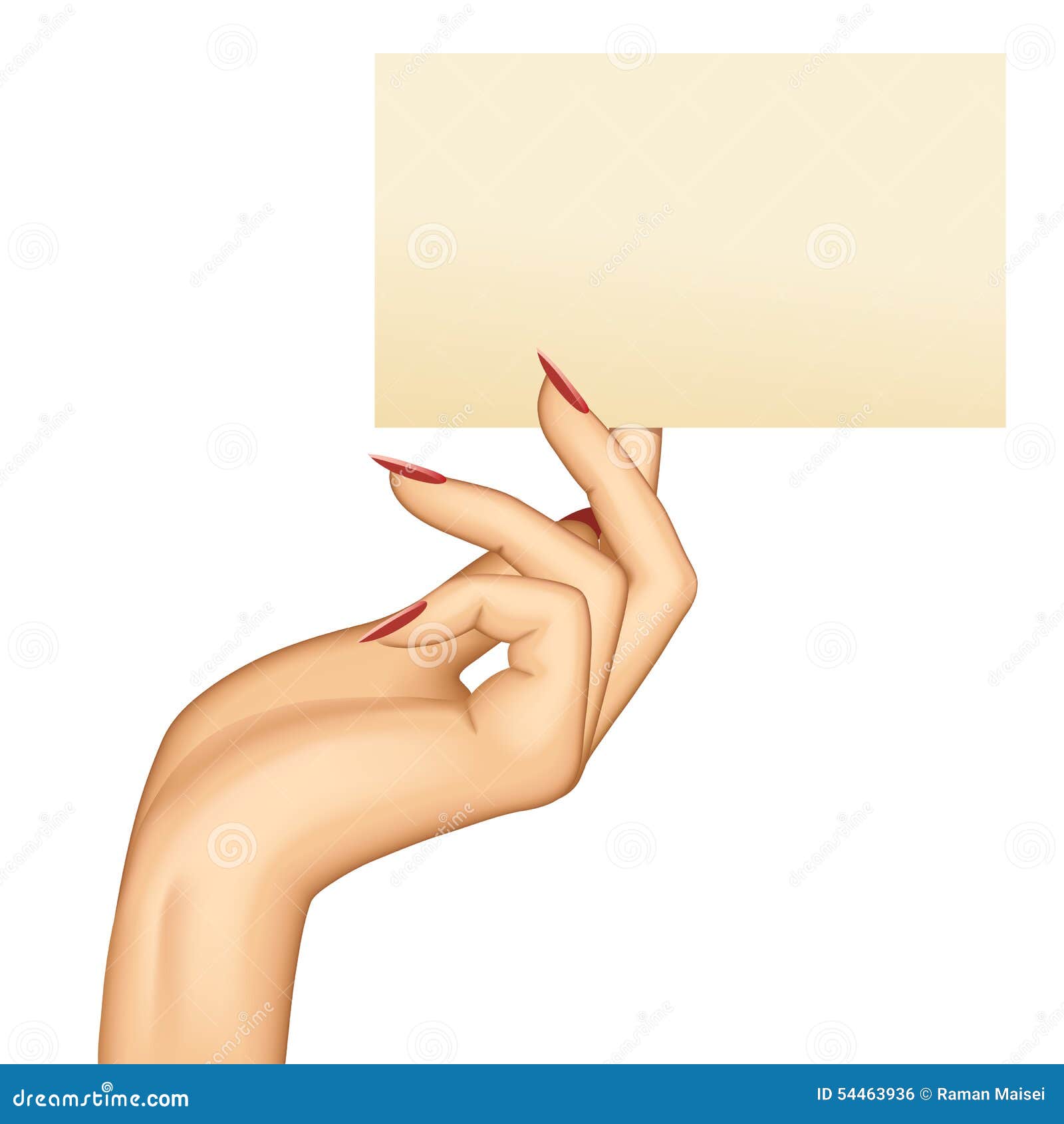 Hand with a card stock vector. Illustration of isolated - 54463936