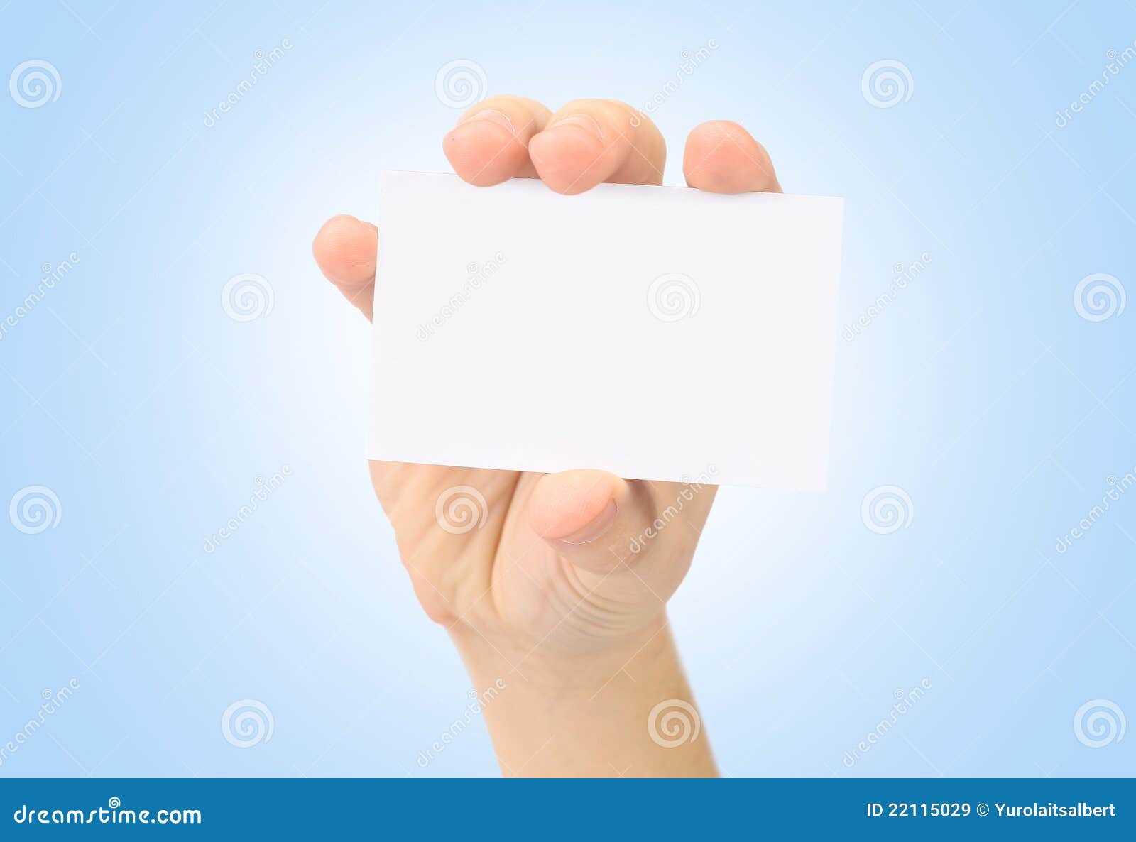 Hand and a card isolated stock image. Image of credit - 22115029
