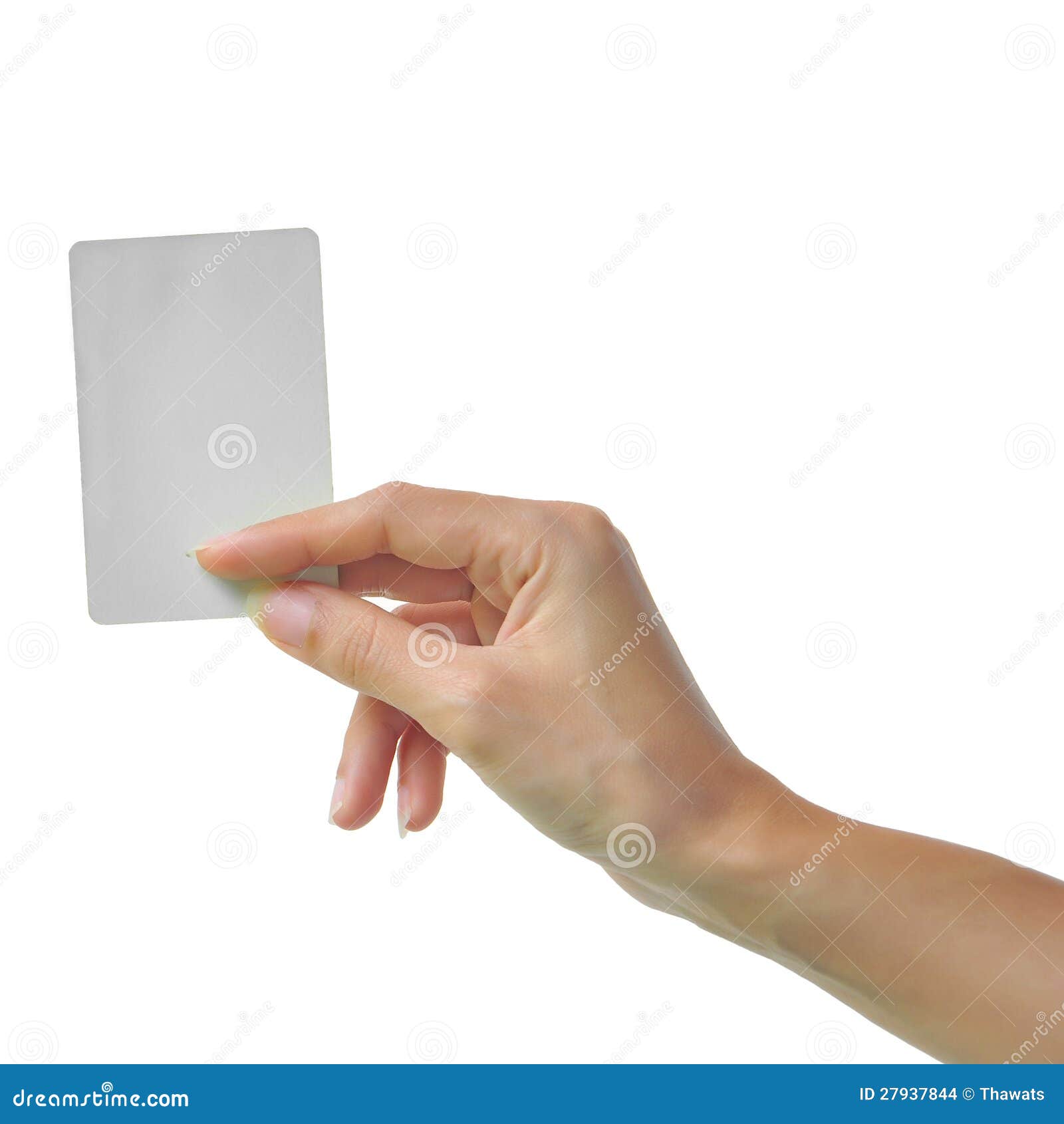 Hand and a card isolated stock photo. Image of hand, businessman - 27937844