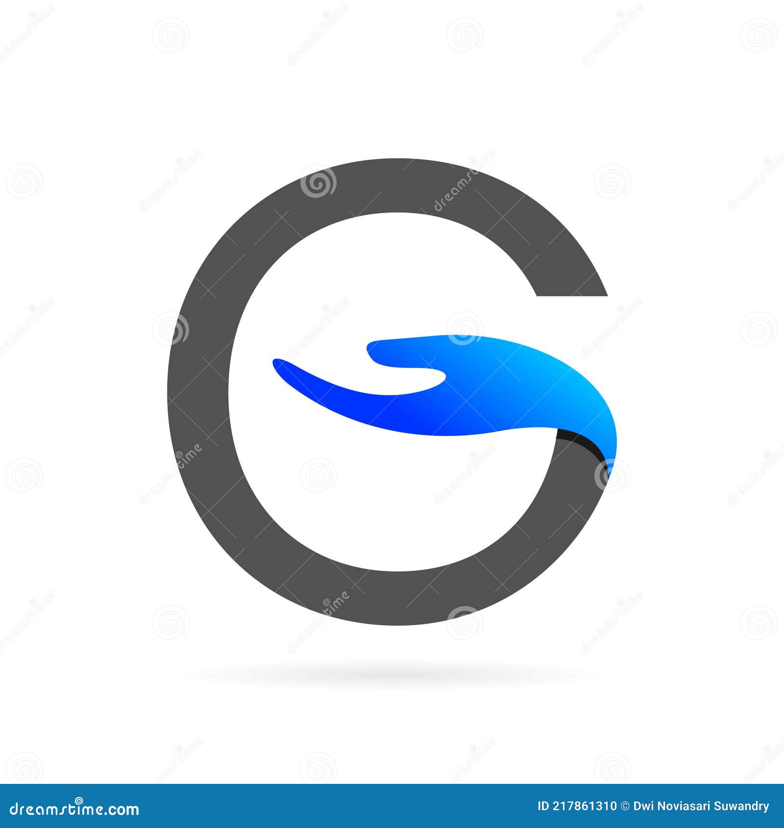 Hand care letter g logo stock vector. Illustration of activity - 217861310