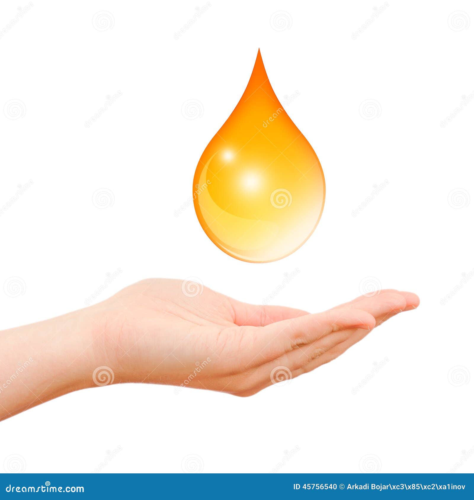 Hand Care Symbol with Oil Drop Stock Illustration - Illustration of ...