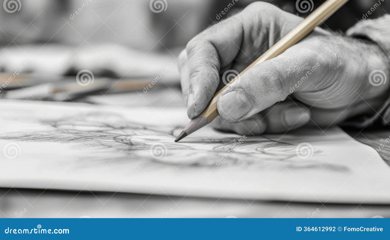 A Sketch Using Only Normal Pencil Royalty-Free Stock Photo ...