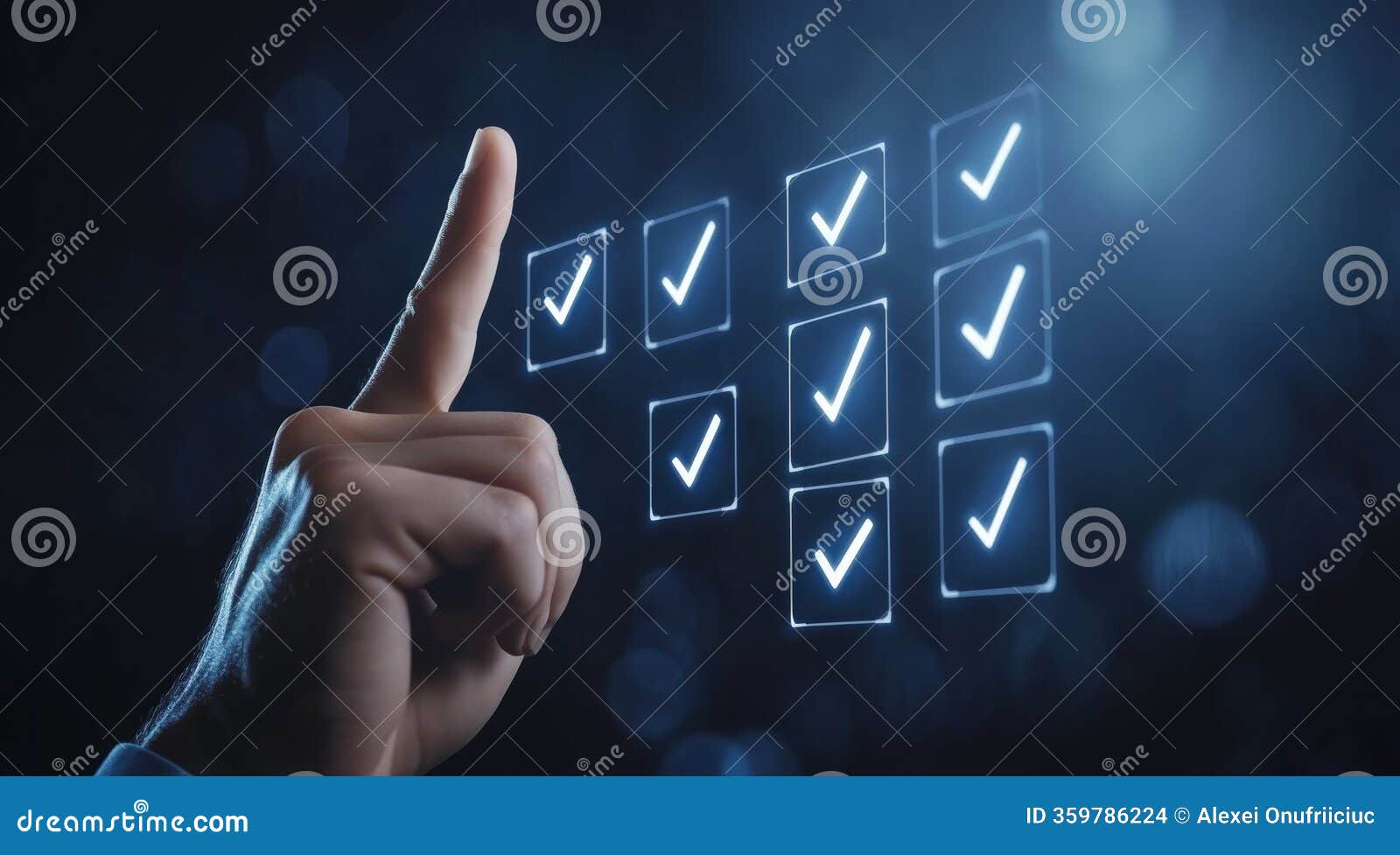 A Hand is Methodically Drawing a Check Mark on a Digital Screen Stock ...