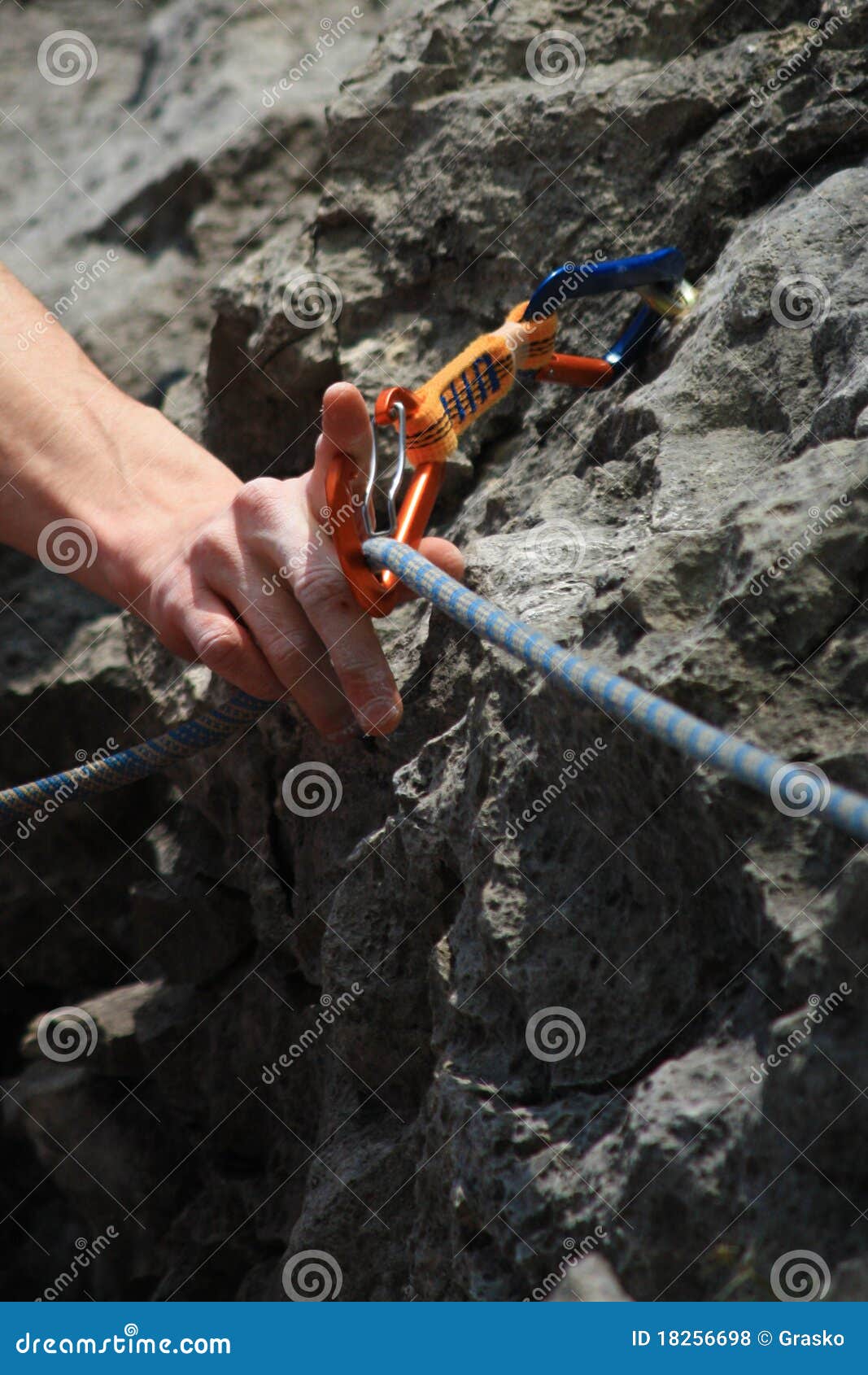 Hand Caring for Safety - Climbing Stock Photo - Image of hands ...