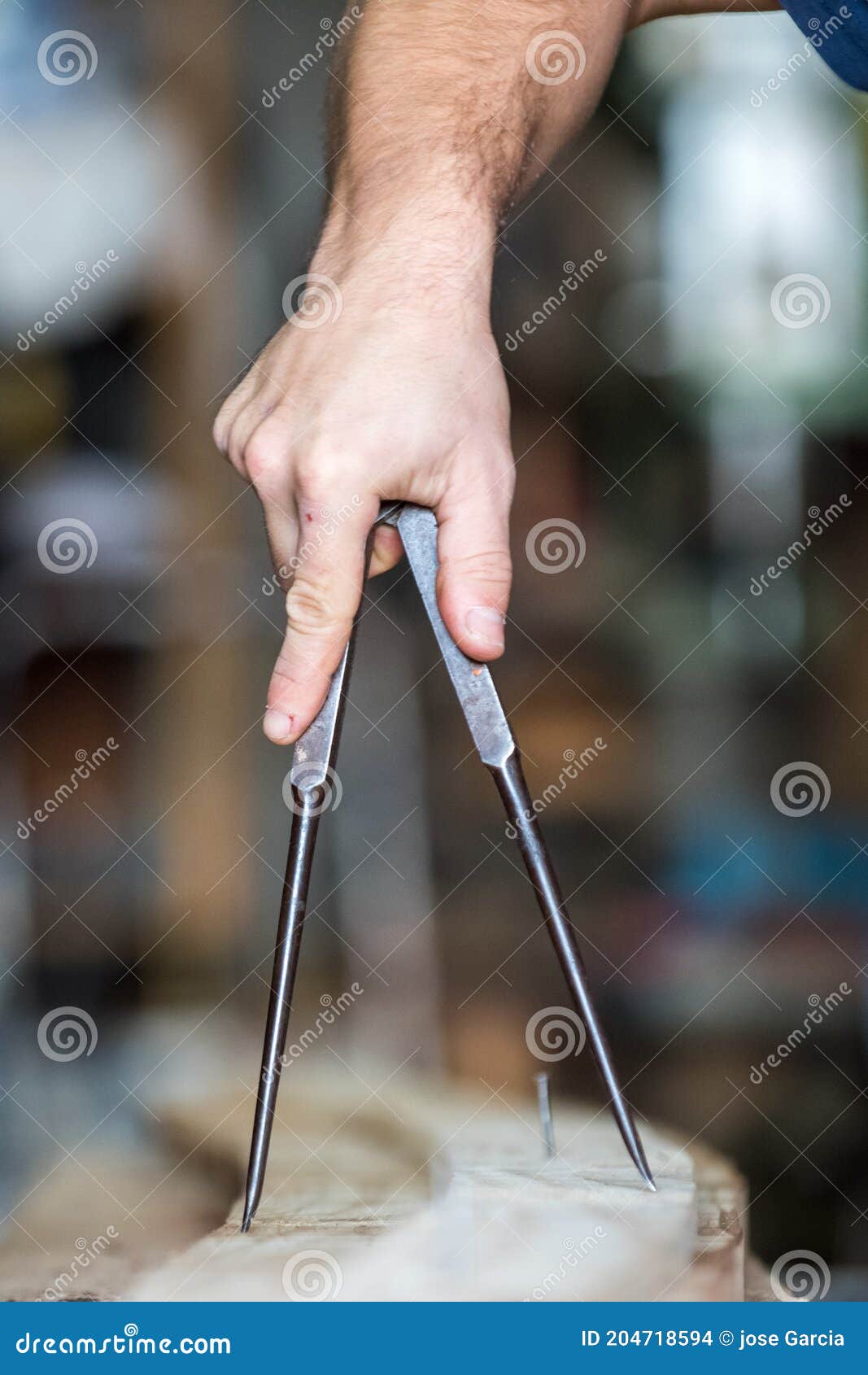 Carpenter s compass stock photo. Image of wood, iron - 204718594