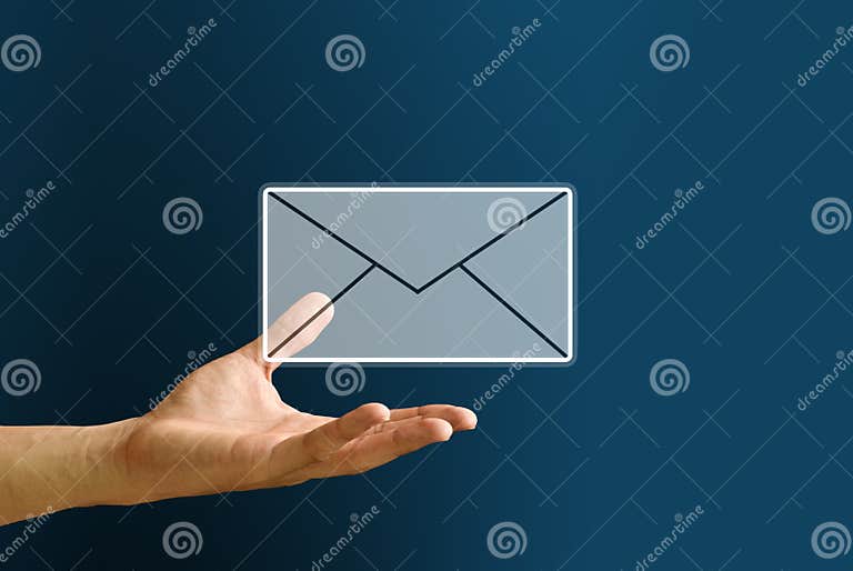 Hand Carry the Mail Icon, Email Concept Stock Image - Image of hand ...