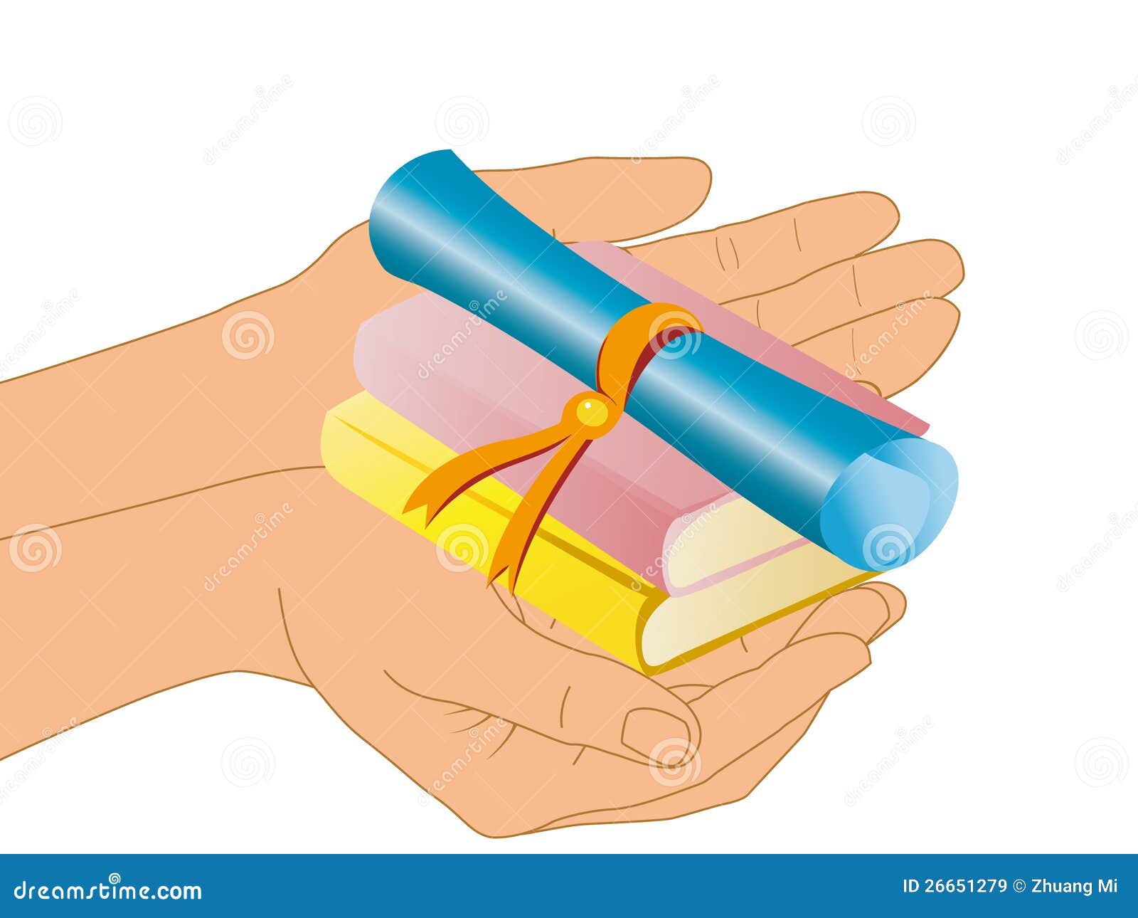 Hand Carrying Books Isolated on White Background Stock Vector ...