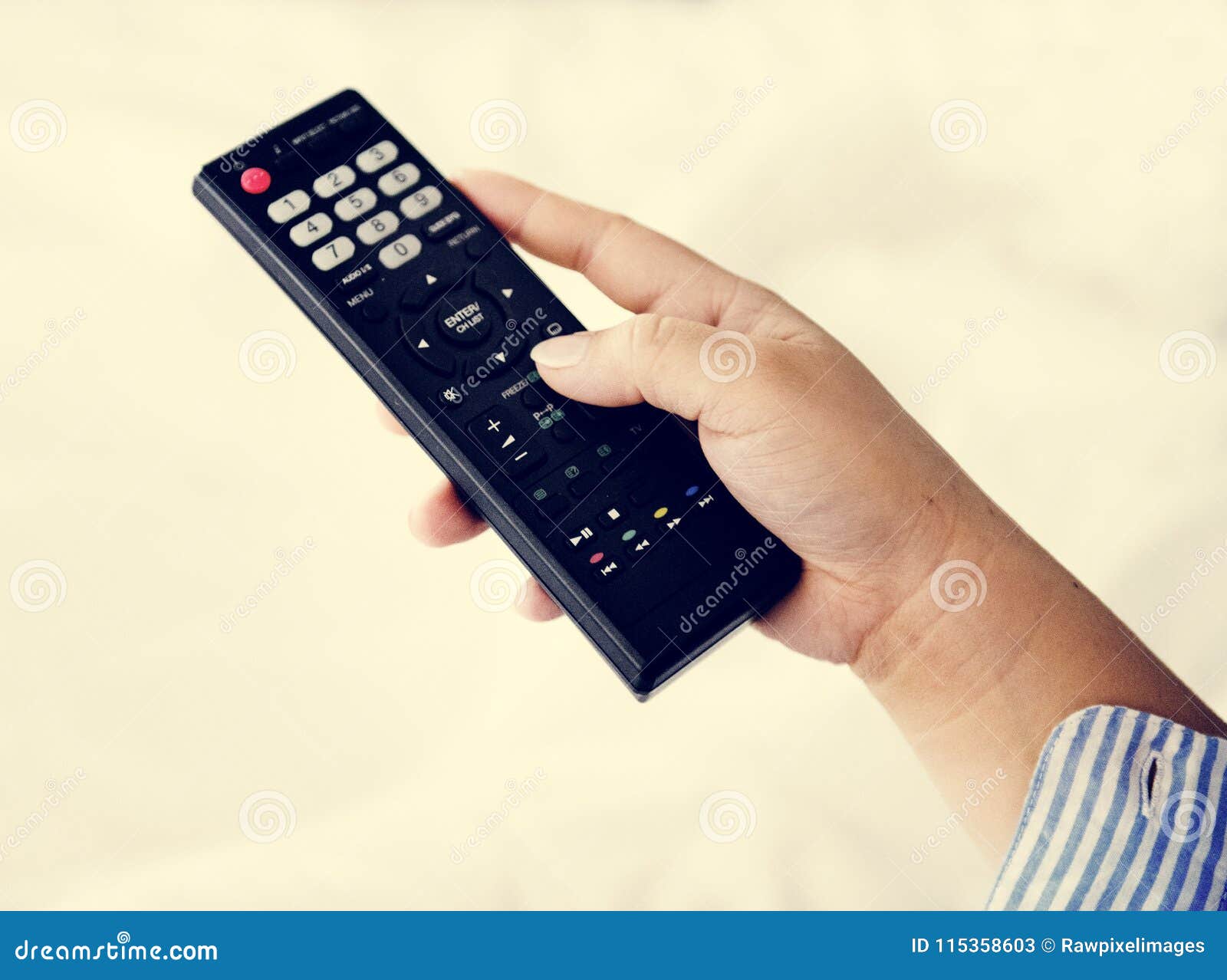 Hand Carrying a Remote Controller Stock Image - Image of carrying ...